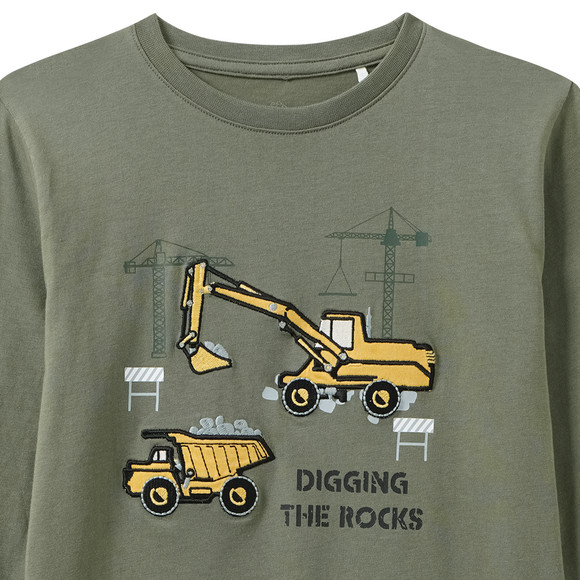 Jungen Langarmshirt mit gesticktem Motiv | Ernsting's family