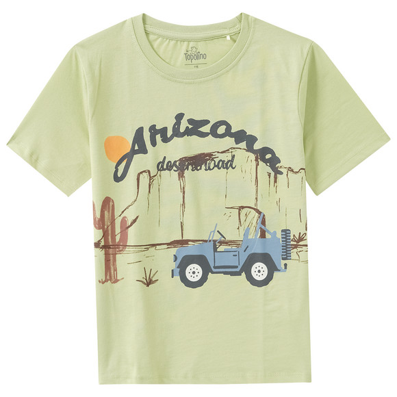 Jungen T-Shirt aus Bio-Baumwolle in hellgrün | Ernsting's family