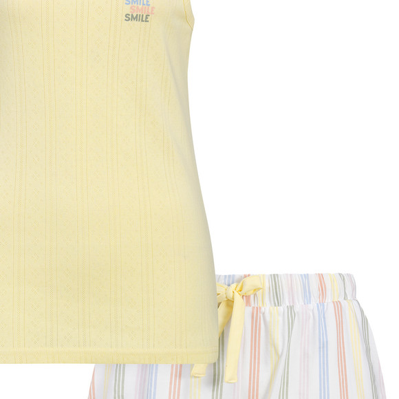Damen Shorty mit Smiley-Print in hellgelb | Ernsting's family