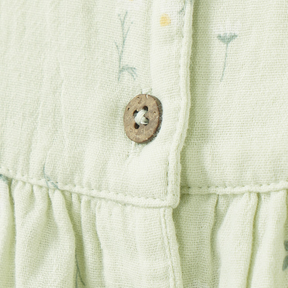 Baby Musselin-Kleid mit Knöpfen in hellgrün | Ernsting's family