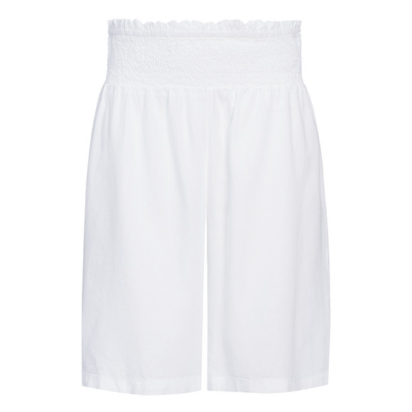 Damen Bermuda-Shorts aus Viskose-Leinen-Mix in weiss | Ernsting's family