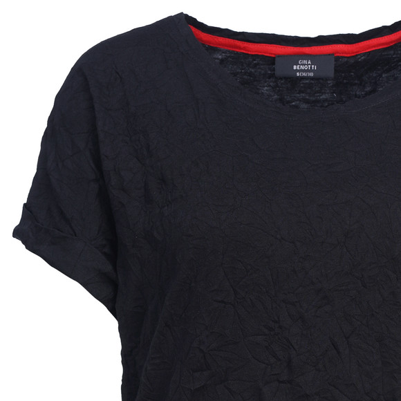 Damen T-Shirt in Crash-Optik in schwarz | Ernsting's family
