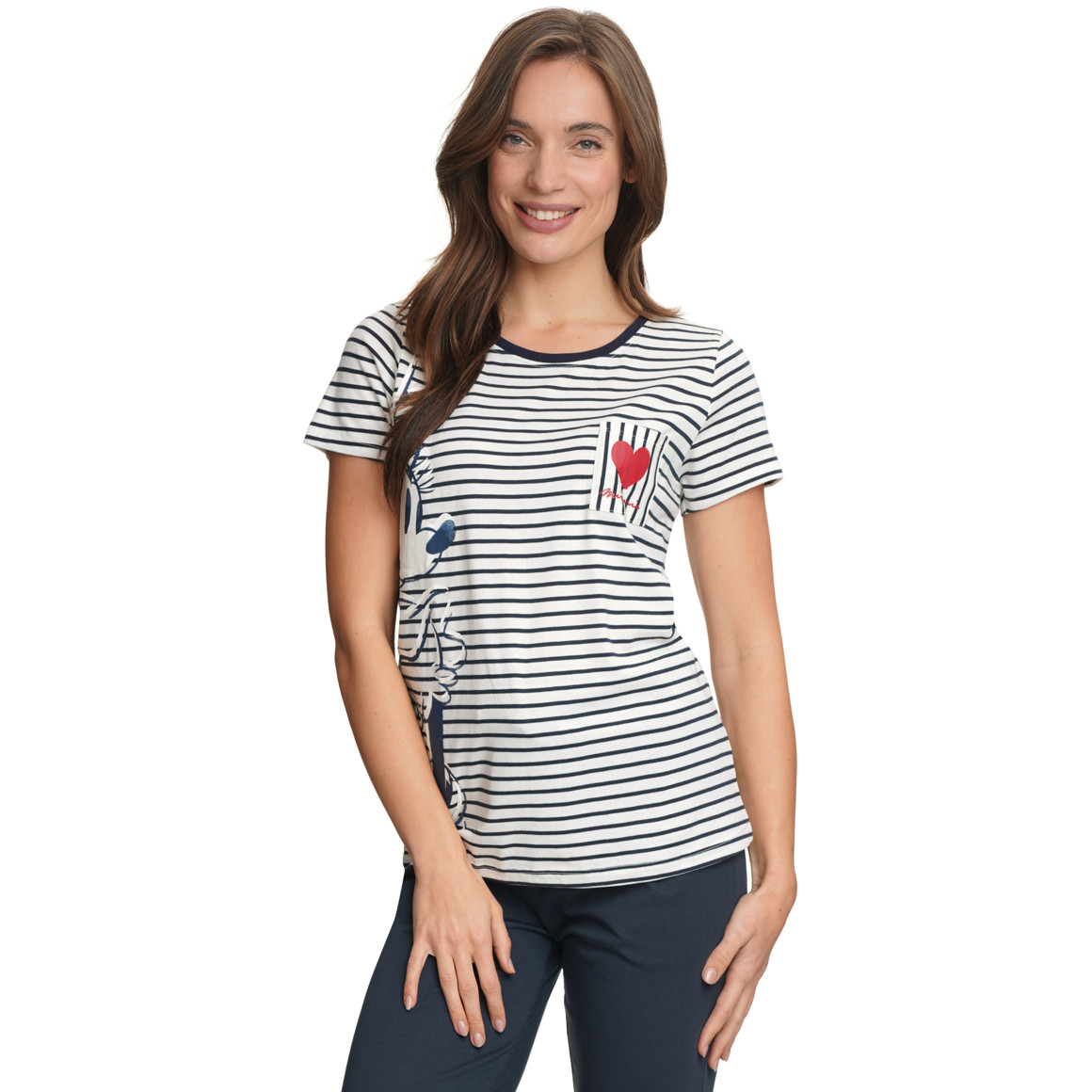 Minnie Maus Schlafshirt mit Streifen | Ernsting's family